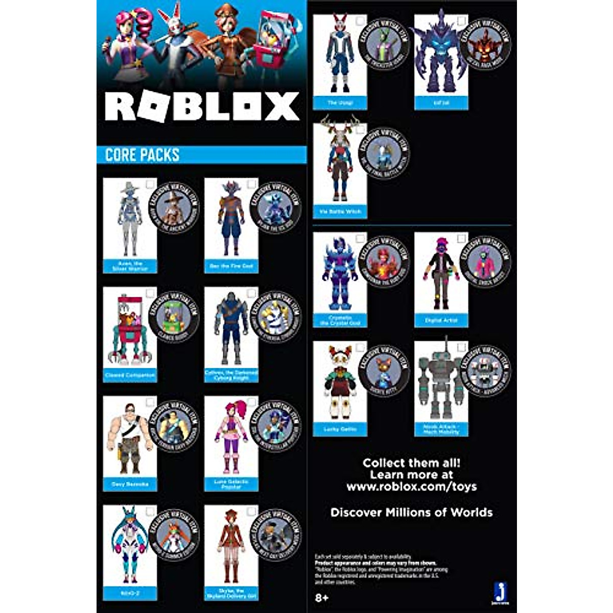 Roblox Imagination Collection - Clawed Companion Figure Pack [Includes Exclusive Virtual Item]
