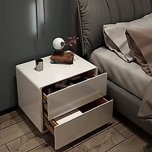 N/A Table Chevet Bois Massif Meuble Rangement Pour Chambre Coucher Hôtel Table