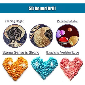 AIBOERL Diamond Art Kits, Forest Waterfall DIY Full Round Drill Diamond Painting Kit for Adults Beginners, Landscape Full Drill Crystal Picture Gem Art for Home Wall Decor (15.8 * 11.8 inch)