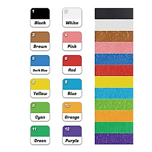 Lichamp Colored Tape, 12 Rolls Colorful Masking Tape Painters Color Craft Tape for Labeling Classroom, 0.6 inch x 15 Yards Per Roll