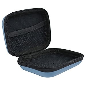 Teak Tuning Fingerboard Travel Carry Case, Mini - Hard Protective Shell, Blue Exterior, Black Interior - 4.5" x 3" x 1.5"