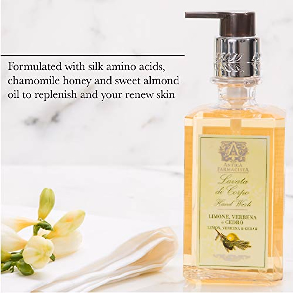 Antica Farmacista Damascena Rose, Orris and Oud Hand and Body Wash, 10 Fl Oz
