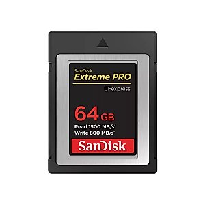 SanDisk Extreme PRO 64GB CFexpress Type-B Memory Card, 1500MB/s Read, 800MB/s Write