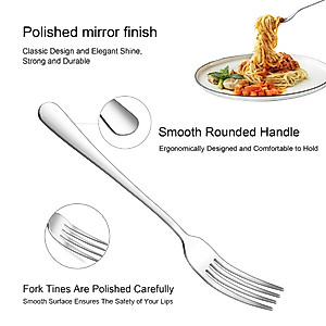 Dinner Forks Set of 12, ENLOY 8 Inches Food Grade Stainless Steel Silverware Forks, Table Forks, Flatware Forks, Flatware Cutlery Forks for Home Kitchen, Mirror Polished Dishwasher Safe