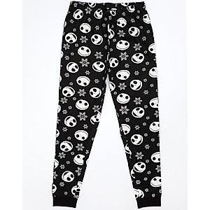 Disney The Nightmare Before Christmas Womens Pajamas | Jack Skellington Sally Halloween Matching Long Sleeve Long Leg PJ Set