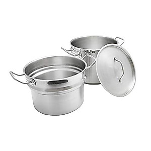 Thunder Group 16 quart 18/8 stainless steel double boiler (3 pcs set), comes in each