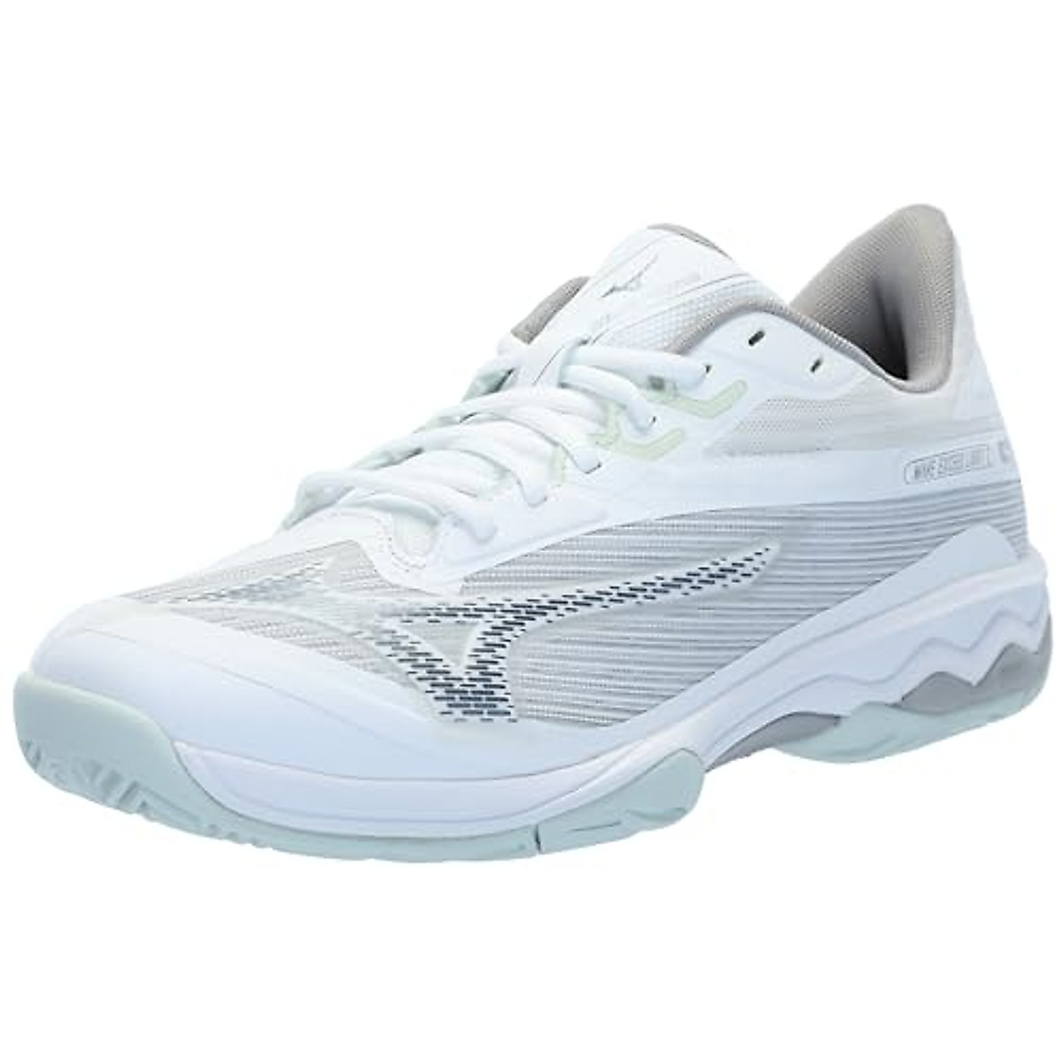Mizuno Wave Exceed Light 2 AC Women Sneaker, White-Metallic Grey, 6.5
