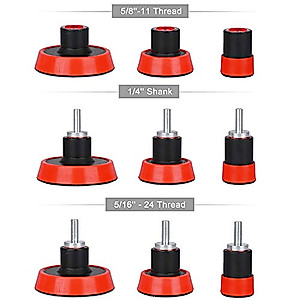 CASOMAN Buffing and Polishing Pad Kit with Mix Size (1", 2", 3") Kit with 5/8"-11 Thread Backing pad & Adapters 29 Piece Set for Car Sanding, Polishing, Waxing, Sealing Glaze