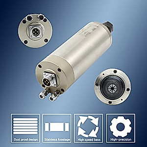 RATTMMOTOR CNC Spindle Motor 2.2KW Water Cooled Spindle Motor 220V ER20 Collet 80mm Diameter 8A 400HZ 24000RPM for CNC Router Engraving Milling Machine
