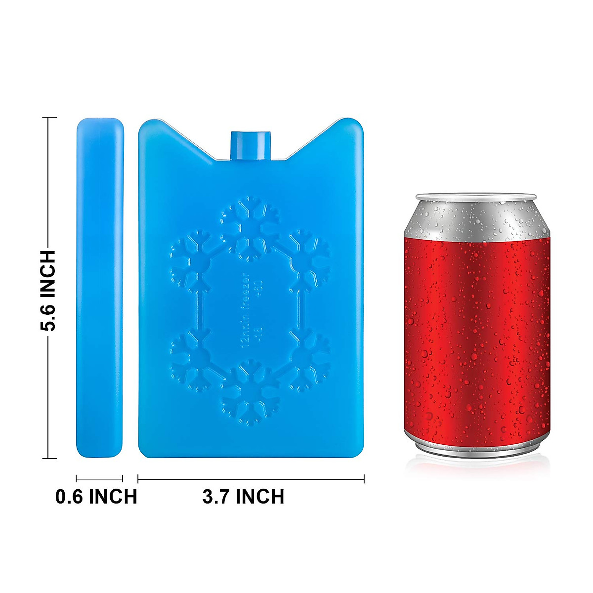 ViLoSa Ice Packs Lunch Box and Cooler Reusable ice Pack Kids Keeps Food Cool Longer time Large ice Pack- Durable - Perfect Size - No Leaks - No Smells - 4-Pack