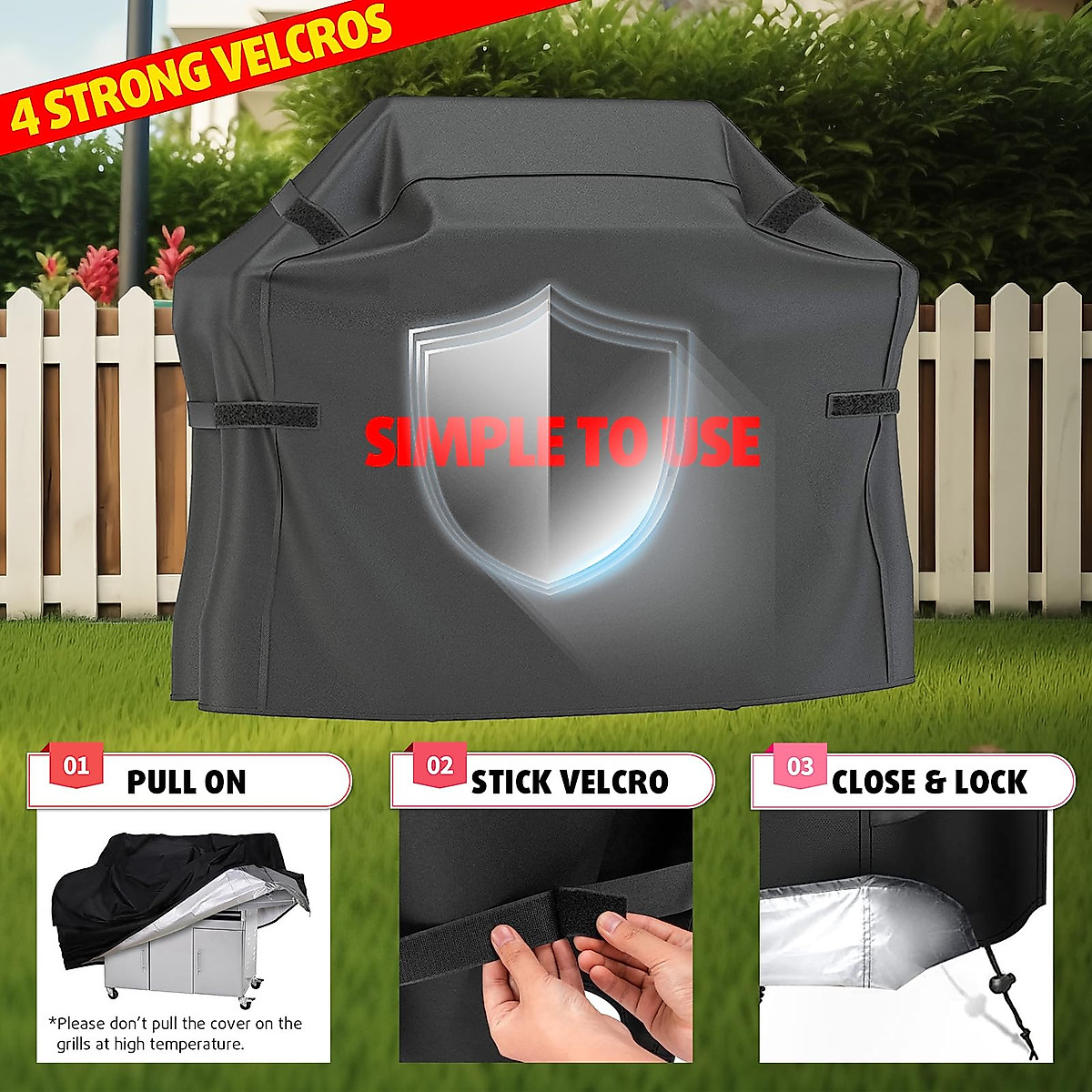 Cbiumpro 58 Inch Grill Cover for Outdoor Grill, Durable Weatherproof BBQ Covers for Outside Weber Spirit E-210, E-310, E-315, E-330, E-335, S-315, Char-Broil, Brinkmann, Nexgrill (2-5 Burner)