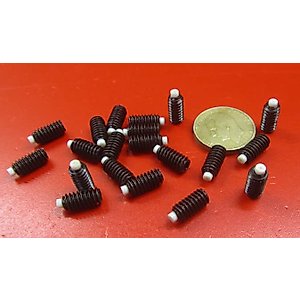 Black Oxide Steel Nylon Tip Set Screw 1/4"-20 x .500" Thread Length 20 pcs