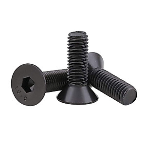 FullerKreg M6-1.0 x 25mm DIN 7991 Hex Drive Class 10.9 Black Oxide Finish Alloy Steel Flat Socket Cap Screw (Pkg of 30)