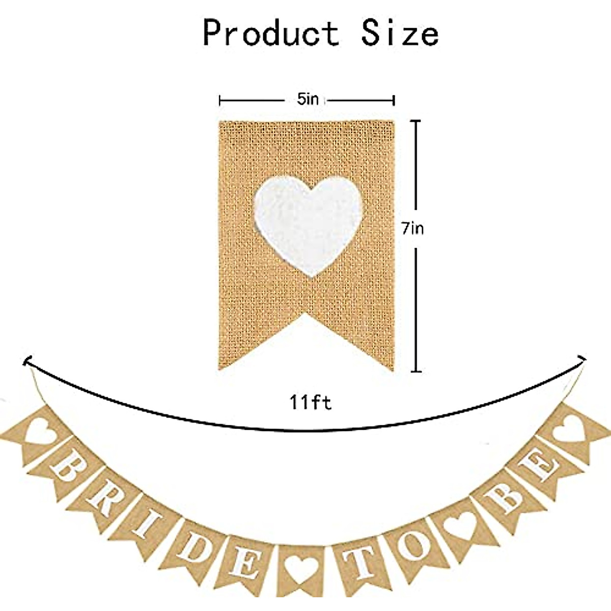 2pcs Bride to Be Banner, Gifts Banner, Rustic Burlap Garland for Bridal Shower, Bachelorette Party, Wedding Party Decorations