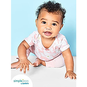 Simple Joys by Carter's Baby Girls' Pant, Pack of 4, Navy Stripe/Pale Peach/Pink/White Dots, 3-6 Months