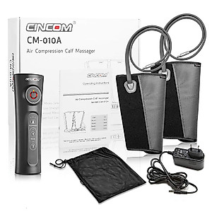 CINCOM Leg Massager for Circulation and Pain Relief, Air Compression Calf Massager with 2 Modes 3 Intensities Helpful for RLS Edema and Muscles Relaxation Gifts - FSA HSA Eligible