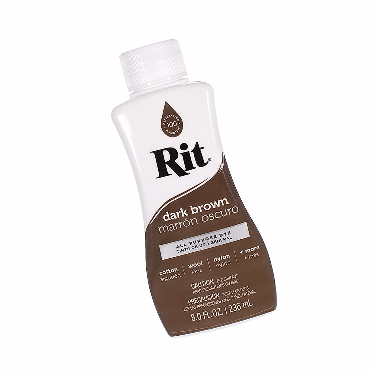Rit Dye – 8 Oz. Liquid Fabric Dye for Clothing, Décor, and Crafts – Dark Brown (1 Pack)