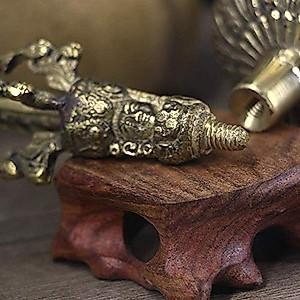 Tibetan Buddhist Meditation Bell and Dorje Set, Made in Nepal-100% Handmade 6.7 inches Dharma Objects Brass Bell for Home Decoration for Meditation, Prayer, Reiki, Clarity, Focus, Healing Dorje Set