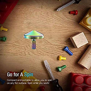 ShowDoo Colorful Metal Spinning Top，Stainless Steel Toys，EDC Desk Toys for Office for Adults and Kids，Unique Gift