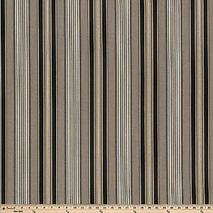 Pillow Perfect Outdoor/Indoor Getaway Stripe Onyx Oversized Lumbar Pillows, 24.5" x 16.5", Black, 2 Count