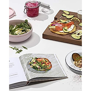 W&P Porter Ceramic Bowl Lunch Container w/ Protective Non-slip Exterior, Cream 1 Liter | Lid & Snap-tight Silicone Strap | Food Storage, Bento Box, Meal Prep | BPA-Free Ceramic