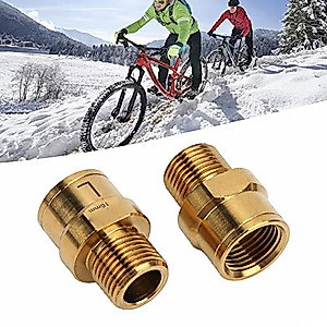 VBESTLIFE Pedal Extender, Pedals Extension Spacer Alloy Bike Pedal Extension Shaft for Mountain Road Bike(Gold)