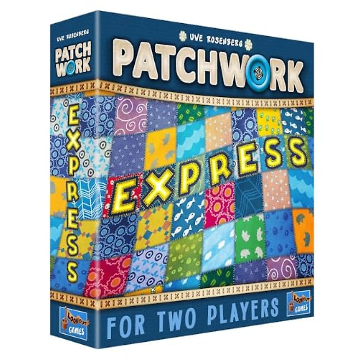 Patchwork Express Board Game - Fast-Paced Two-Player Quilting Strategy Game! Interactive Puzzle Game for Kids & Adults, Ages 6+, 2 Players, 20 Minute Playtime, Made by Lookout Games