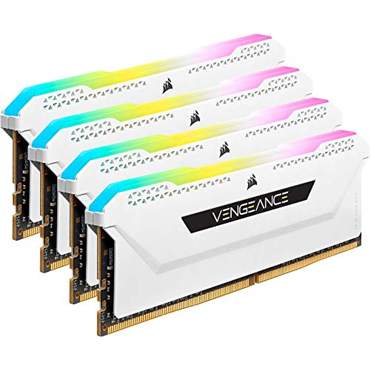 Corsair Vengeance RGB Pro SL 32GB (4x8GB) DDR4 3200 (PC4-25600) C16 1.35V - White (CMH32GX4M4E3200C16W)