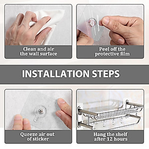 Gjinxi 20Pcs Drill Free Adhesive Hooks, Upgraded Adhesive Wall Mount Screw Hooks, Seamless Screws for Wall Mount, Picture Wall Hangers Without Nails for Kitchen, Bathroom, Home, Office