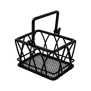 Spectrum Diversified Twist Sugar & Sweetener Holder Sugar Packet Basket, Coffee Accessories for Restaurants & Homes, Tea Bag Holder & Coffee Station Organizer, Black