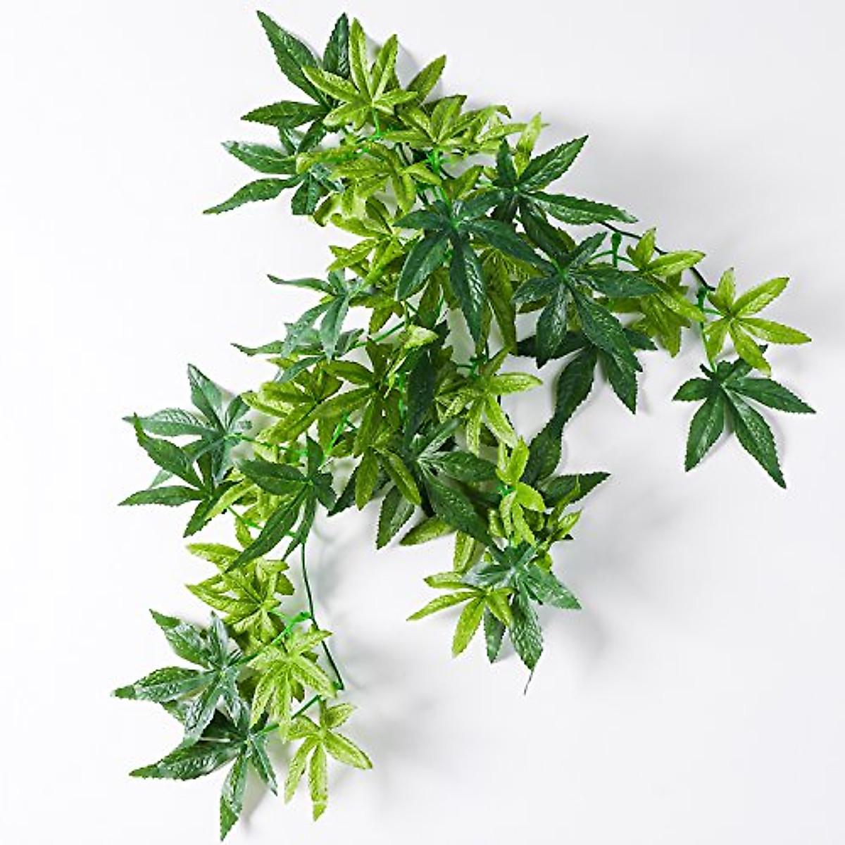 SLSON Reptile Plants Hanging Silk Terrarium Plants with Suction Cup for Bearded Dragons,Lizards,Geckos,Snake Pets and Hermit Crab Tank Habitat Decorations,Small Size,12 inches