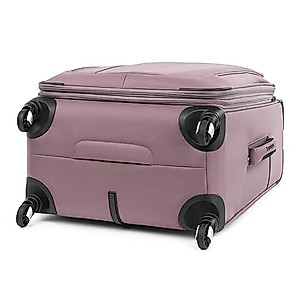 Travelpro Maxlite 5 Softside Expandable Luggage with 4 Spinner Wheels, Lightweight Suitcase, Men and Women, Dusty Rose Pink, Checked-Medium 25-Inch