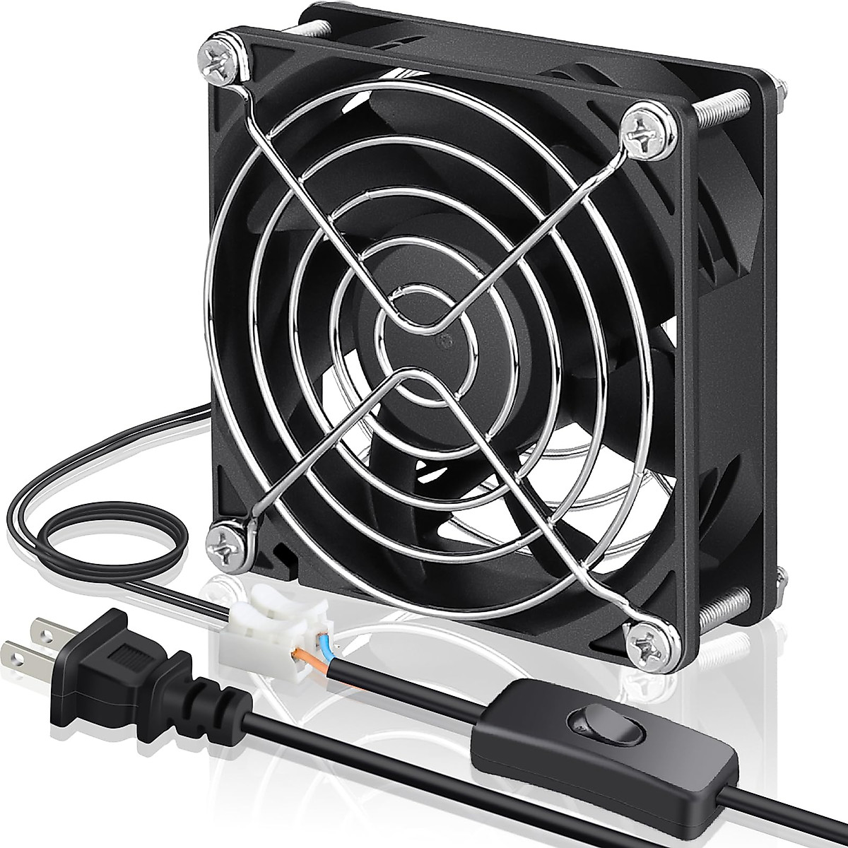 GDSTIME EC Cooling Fan 80mm x 80mm x 25mm AC 110V 115V 120V 220V 240V