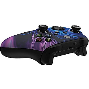 Custom Controllerzz Wireless Controller for Microsoft Xbox Series X/S & Xbox One - Custom Soft Touch Feel - Custom Xbox Series X/S Controller (X/S Blue & Purple Swirl)