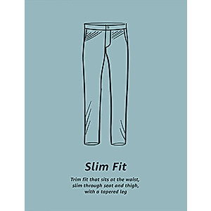 Amazon Essentials Men's Slim-Fit Wrinkle-Resistant Flat-Front Chino Pant, Black, 32W x 30L