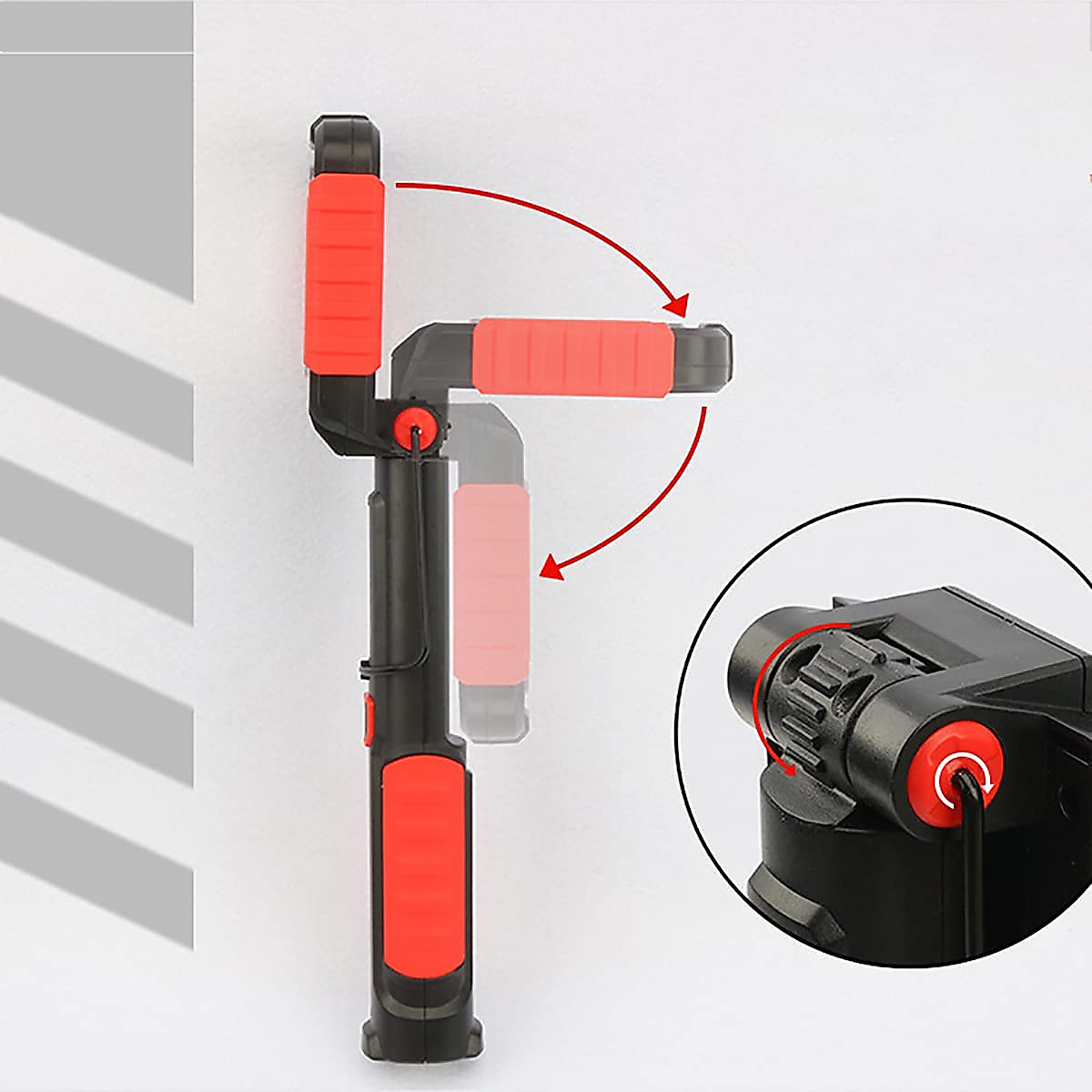 Pocketman Portable LED Work Light Magnetic Flashlight Repair Work Lamp Red Light Torch Hanging Hook Lanterna (LED)