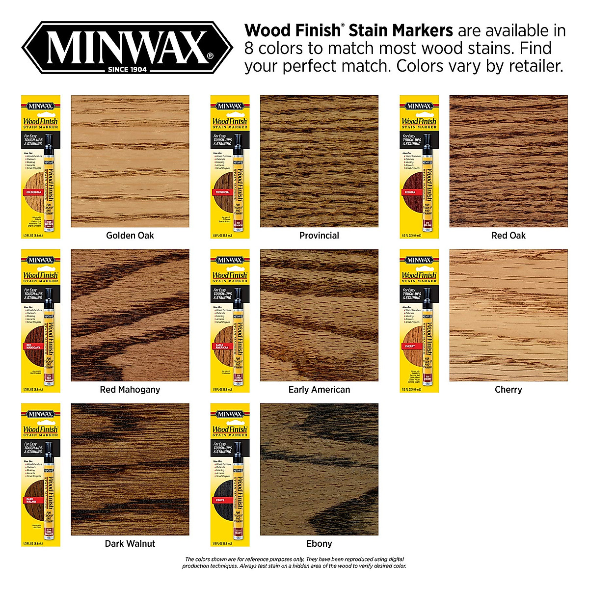 1/3 oz Minwax 63490 Ebony Wood Finish Stain Marker