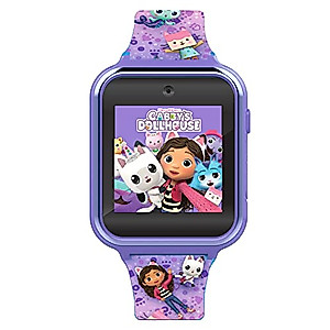 Accutime Kids Gabby's Doll House Purple Educational Learning Touchscreen Smart Watch Toy for Girls, Boys, Toddlers - Selfie Cam, Learning Games, Alarm, Calculator, Pedometer & More (Model: GAB4007AZ)