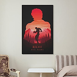 BLUDUG Japanese Anime Baki The Grappler Poster Hanma Baki Poster (20) Canvas Painting Wall Art Poster for Bedroom Living Room Decor20x30inch(50x75cm)