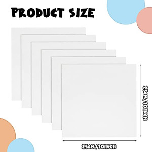 Buryeah 100 Pieces 10 x 10 Inches Cotton Fabric Precut Fabric Squares Cotton Solid Colors Fabric Squares Quilting Fabric Bundles Cotton Fabric for DIY Sewing Craft (White)