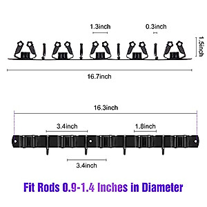 NisuAM Broom and Mop Holder Wall Mount with 5 Slots 4 Hooks, Broom Hanger Self Adhesive, Black Matte Garage Rack & Tool Organizer, Home Storage Shelving for Closet Door,Cabinet,Lanudry