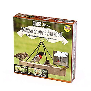 Birds Choice WGCLEAR Weatherguard, Weather-Resistant Acrylic Bird Feeder Weatherguard, 13", Clear…
