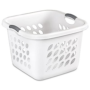 Sterilite, White 12178006 Laundry Basket, 19"