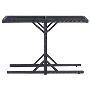 YUHI-HQYD 3 Piece Patio Dining Set,Balcony Furniture,Bistro Set,Conversation Furniture,Includes Rubber Corner for Glass Protection,Perfect for Patio, Garden, Porch, or Front Yard Area, Black