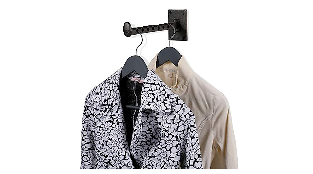 Rustic State Cast Iron Coat Hanger - Industrial Wall Organizer