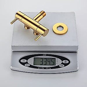 Shower System, Bidet Sprayer Brass Handheld Bidet Sprayer for Toilet Portable Baby Cloth Diaper Sprayer Bidet Attachment with Bidet Hose for Feminine Wash, Adjustable Water Pressure Control, Gold