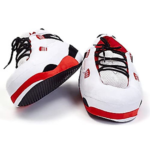 EXIGENT Sneaker Slippers Kicks Shoes Adult | Men and Women | Unisex Christmas Summer (JWhite4)