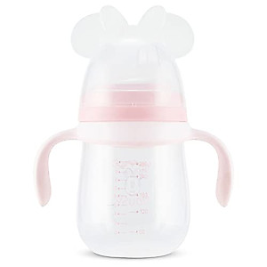 Disney Sippy Cups for Toddlers, Learner Sippy Cups for Kids with Pacifier, BPA-Free Trainer Cup with Handles, Leak-Proof Minnie Mouse and Mickey Mouse Sippy Cups, Perfect Unisex Gift for Children