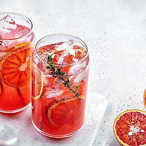 VACVOU 25 Pack 16oz Beer Can Glass with Lids and Straw, Can Shaped Glass Cups,Glass Cup,Beer Glasses Drinking Glasses Bulk (Transparent)