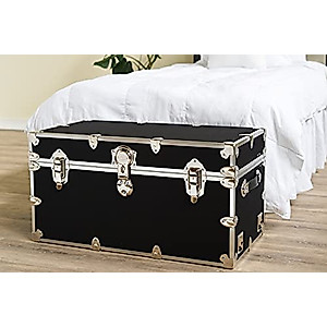 Rhino Trunk & Case XXL Armor Trunk with Removable Wheels, College, Home & Office Storage 36"x18"x18" (Slate)